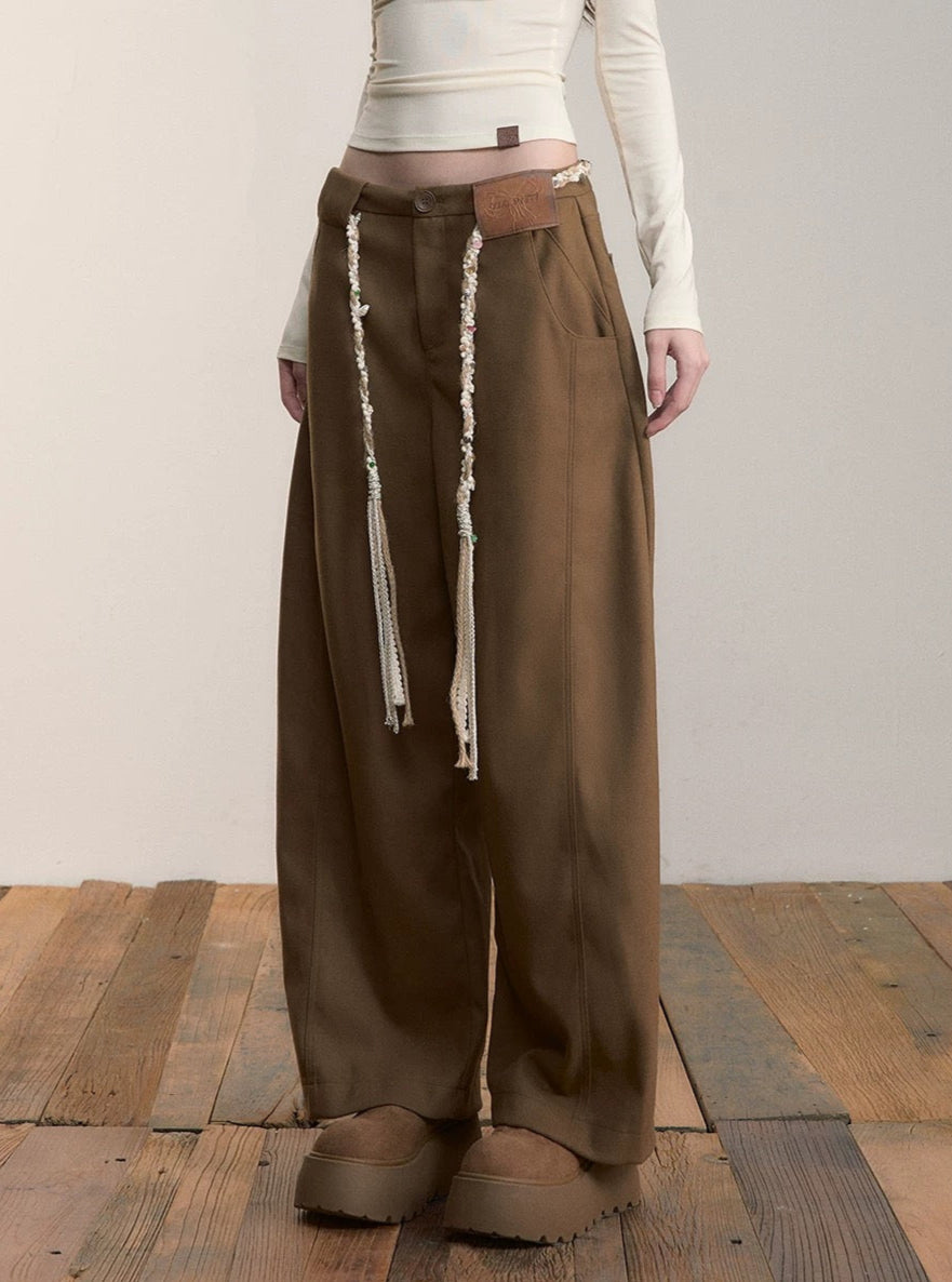 VIA PITTI V24DP253 Casual loose curved knife pants – CHUUI_Collection